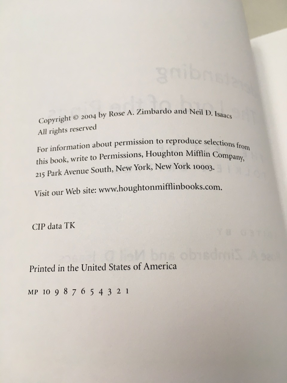 Understanding The Lord of the Rings Uncorrected Proof US 2004 - clp0189i