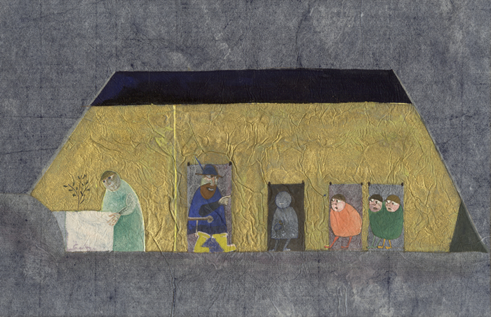 Tom Bombadil's house (Frodo invisible) original art by Cor Blok